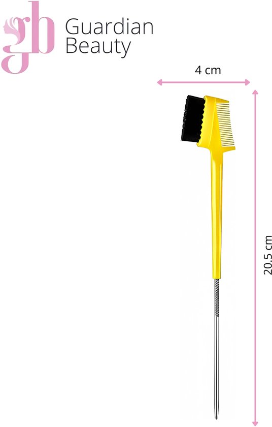 Guardian Beauty Stalen Naald Edge Control Borstel & Kam met Gratis Wax ...