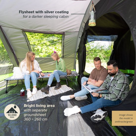 Skandika Kambo 6 Tent – Tunneltenten – Campingtent – Voor 6 personen ...
