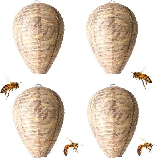 Inovra - Opknoping Nep Wesp Nest - Set van 4 - Wespen Bestrijden in ...