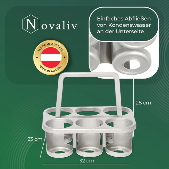 Novaliv 3x Flessendrager voor 18 Flessen - Stabiele Houding ...