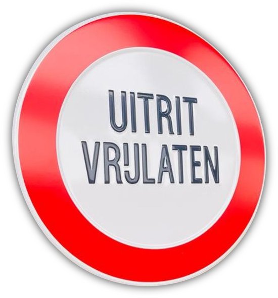 Uitrit Vrijlaten - Aluminium Geperst - Rond Bord - Ø 30cm | bol