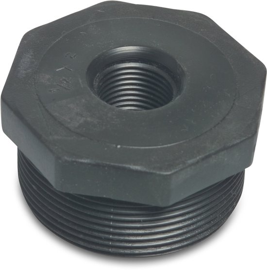 Verloopsok binnendraad pp zwart 1 inch naar 3/4 inch Deltafix | bol