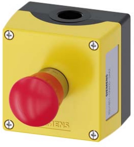 Siemens AG 3SU1851-0NA00-2AA2 SIE NOODSTOP IN KAST ROOD/GEEL | bol