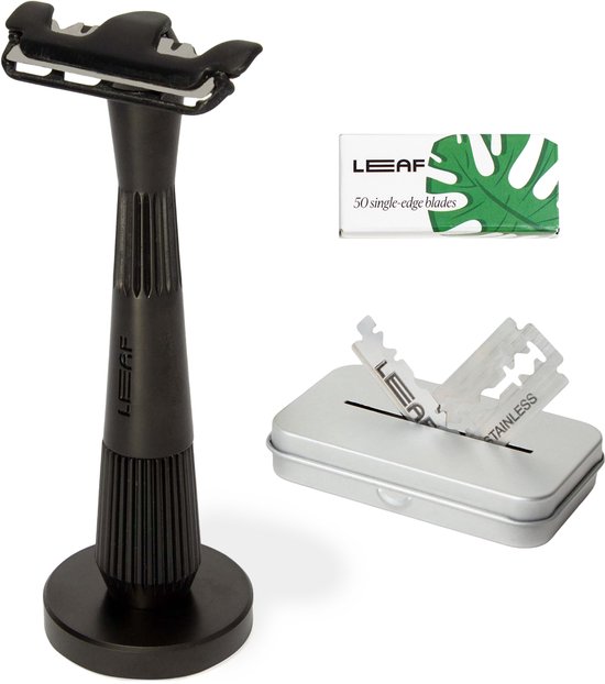 Leaf Shave | The Thorn Razor Black | Complete Set | bol