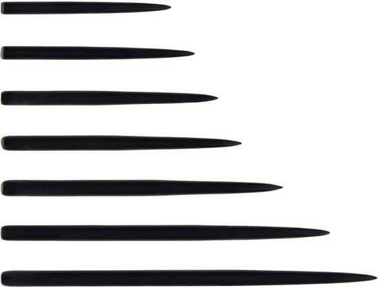 ONE80 Long Taper Point Black - Dart Points 38 mm | bol