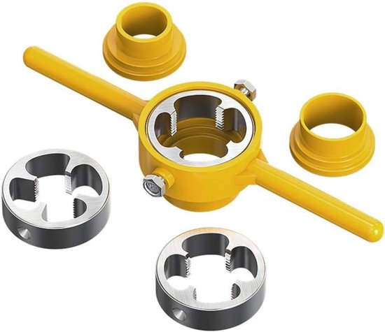 Plastic Pipes Thread Cutting Set - 6 Pieces with 3 Cutting Irons | bol