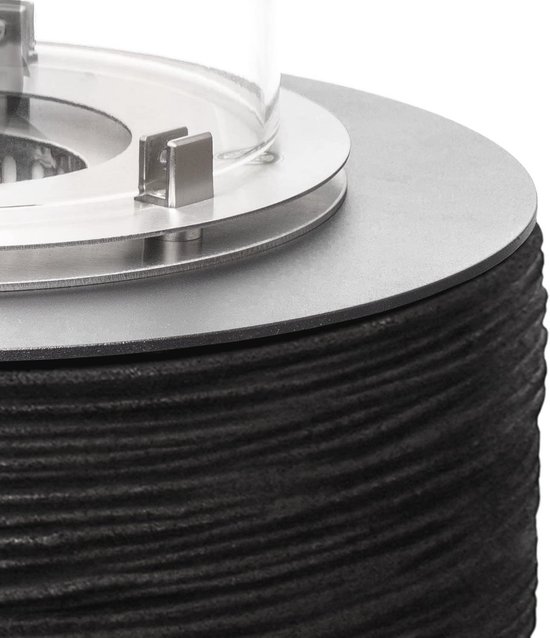 Ethanol Haard voor Binnen en Buiten - Ribbels Zwart met Beschermhoes | bol