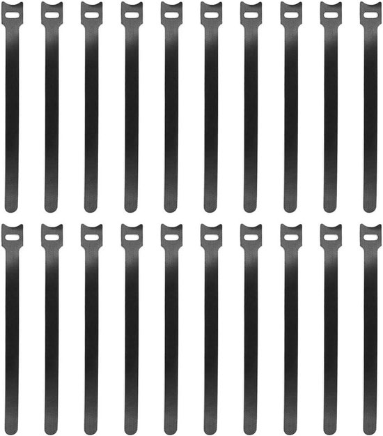 20 stuks zwarte kabelbinders 8 x 1/2 inch premium nylon draadbinders voor het... | bol