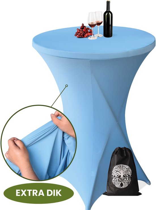 Statafelrok Licht Blauw x 1 – ∅80-85 x 110 cm – Luxe Baby Blauwe Extra Dikke Stretch... | bol