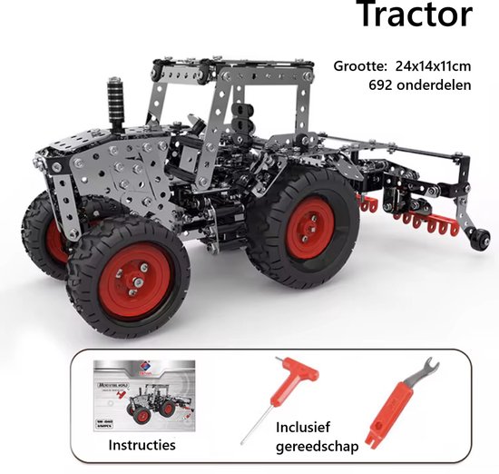 Metalen 3D Bouwpakket - Landbouw Tractor (692 Delen) | DIY Modelbouw 12+ |... | bol