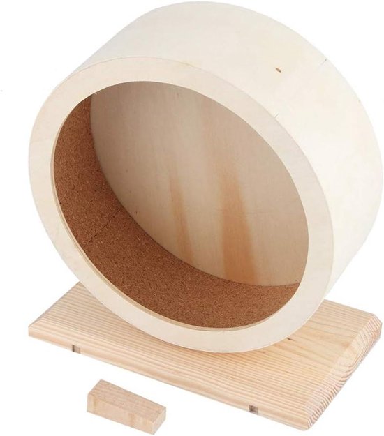 Loopfiets voor hamsters - Hamsterwiel van hout voor stille cavia's, oefeningen voor... | bol