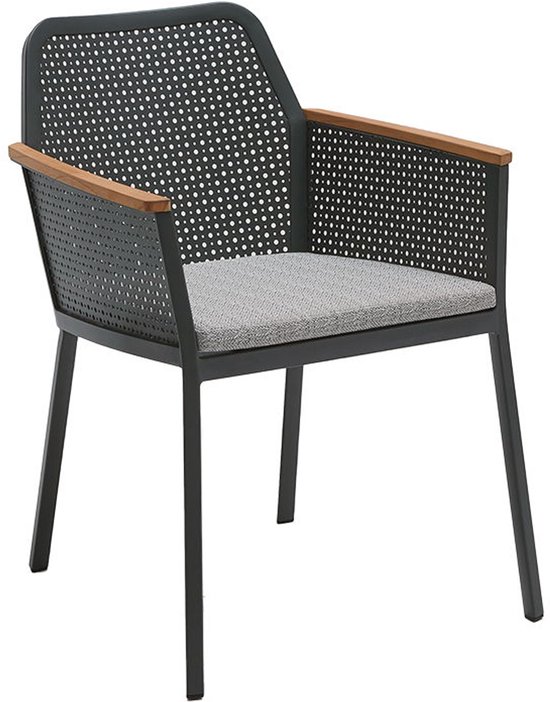 Oosterik home - Galena dining stoel midnight grey mesh | bol