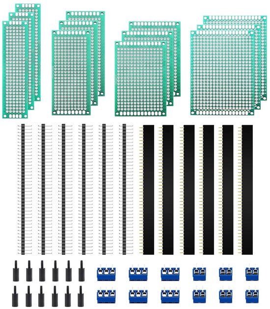 PCB Board Kits - 48 stuks dubbelzijdige printplaten prototypekaarten ...