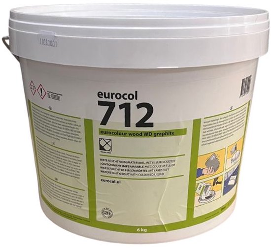 Eurocol Eurowood 712 Voegmiddel – Graphite 712 – 6 kg – Anthraciet ...