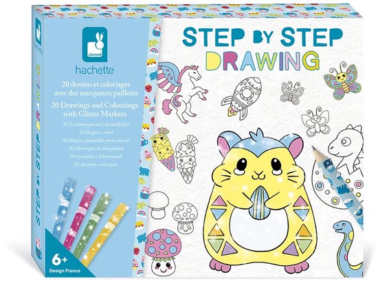 Janod Step By Step Drawing - Complete Knutselset Om Glitterillustraties ...
