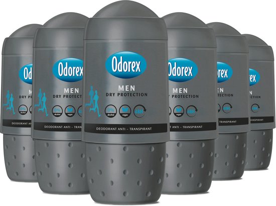 Odorex For Men Dry Protection Anti-Transpirant Deodorant Roller - 6x ...