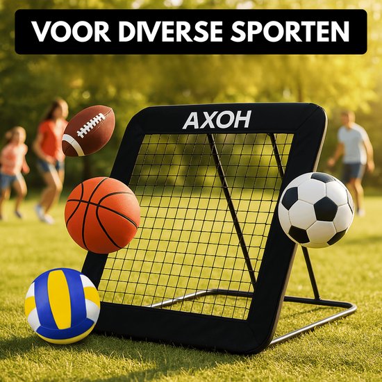 Verstelbare Rebounder XXL- 124x124cm - Kickback - Tchouck - Inclusief ...