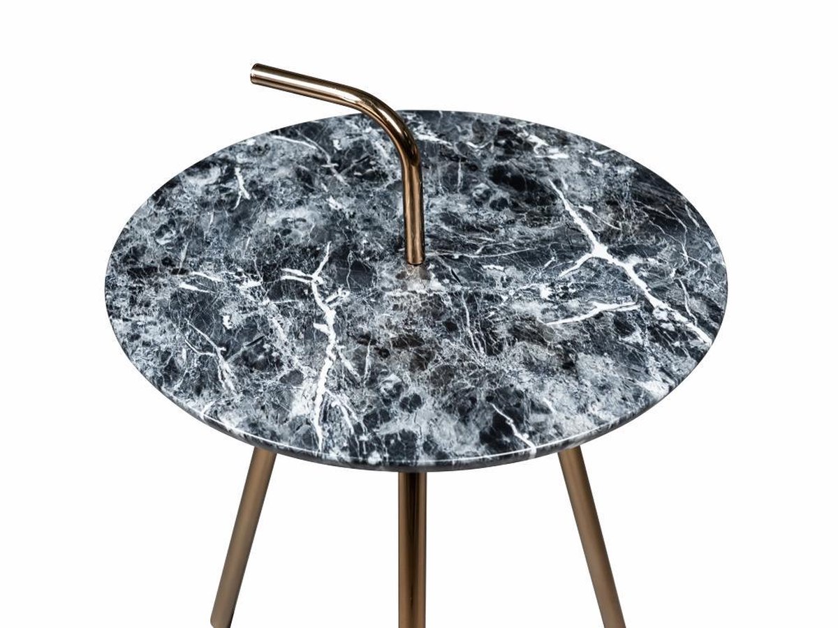 Lanterfant® Bijzettafel Zoë - Rose goud - Marmer-look | bol.com