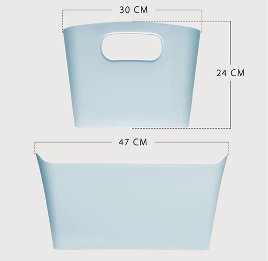 Storage box without lid, 47 x 30 x 24 cm, 30 liters, plastic storage ...