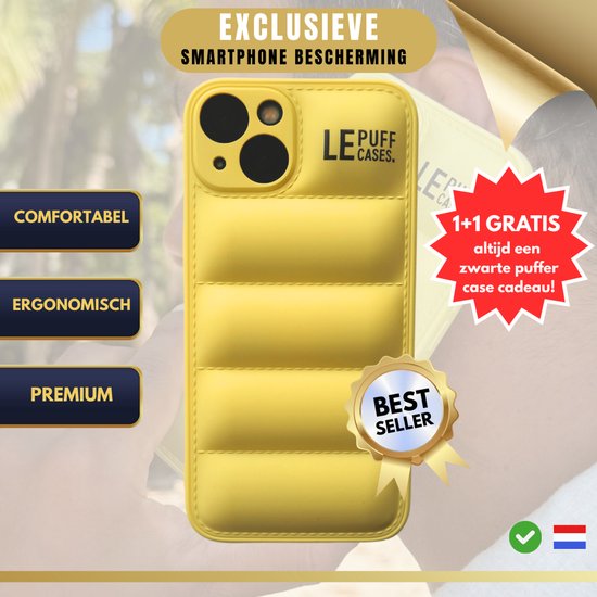 Le Puff Cases – Puffer Case Hoesje in Geel – Phone Case - Hoesje ...