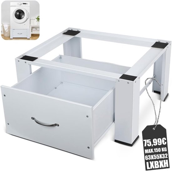 Wasmachine verhoger met lade - Wasmachine verhoger - Wasmachine sokkel ...