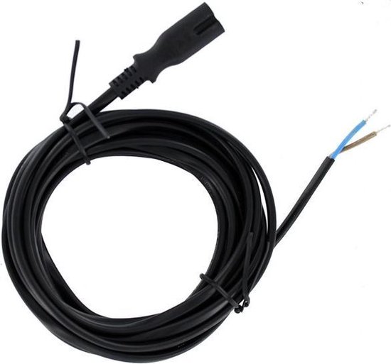 C7 stroomkabel met open eind - 2x 0,75mm / zwart - 5 meter | bol