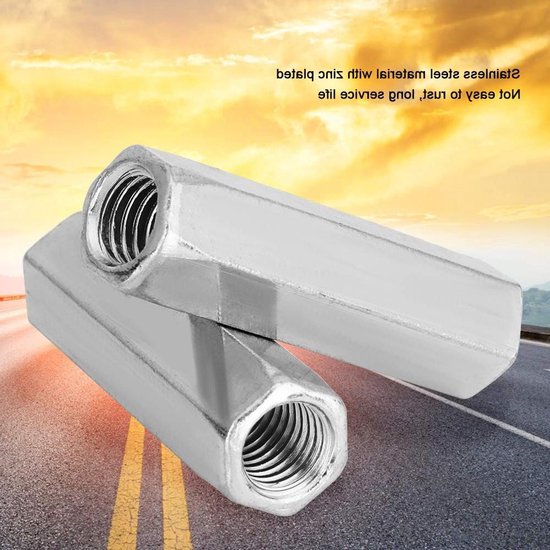 Nieuwe titel: 5 stuks Lange M10 Moer Staaf Koolstofstaal Koppeling ...