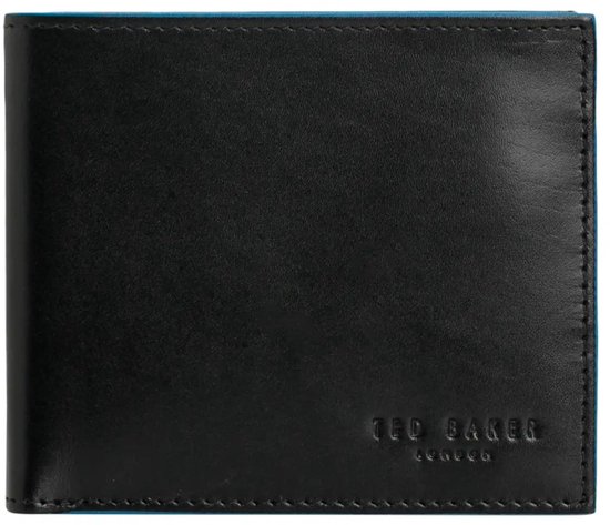 Ted Baker Leren Portemonne Halfan Jet-Black colour Internal Bifold ...