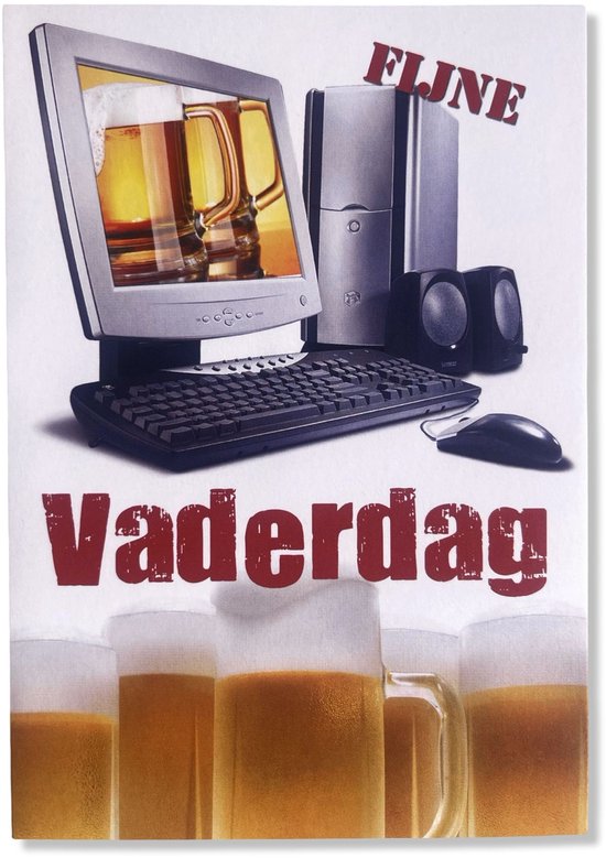 Vaderdag Wenskaart - Fijne Vaderdag - Bier - Vaderdagkaart - 12x17cm ...