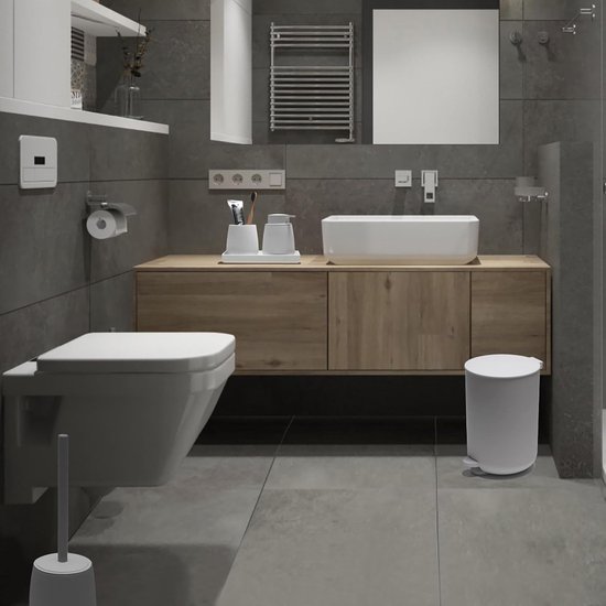 Ibenzoa® Compleet Wit Badkamer Set – 5 Onderdelen voor Functionele ...