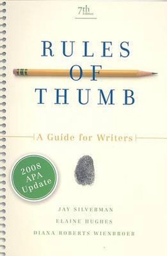 Rules of Thumb, Jay Silverman | 9780073383798 | Boeken | bol