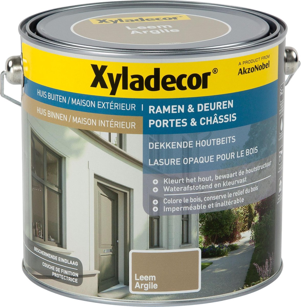 Xyladecor Ramen & Deuren - Dekkende Houtbeits - Leem - 2.5L | bol.com