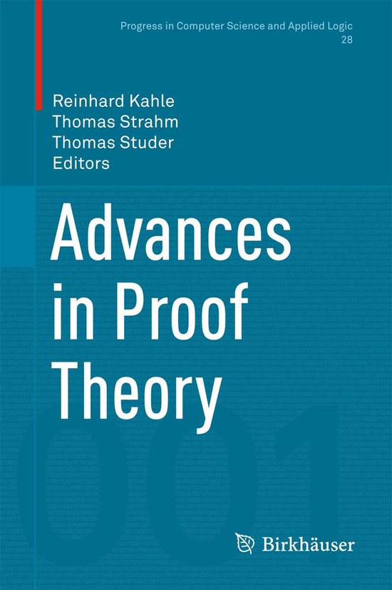 Progress in Computer Science and Applied Logic 28 - Advances in Proof Theory (ebook)... | bol.com