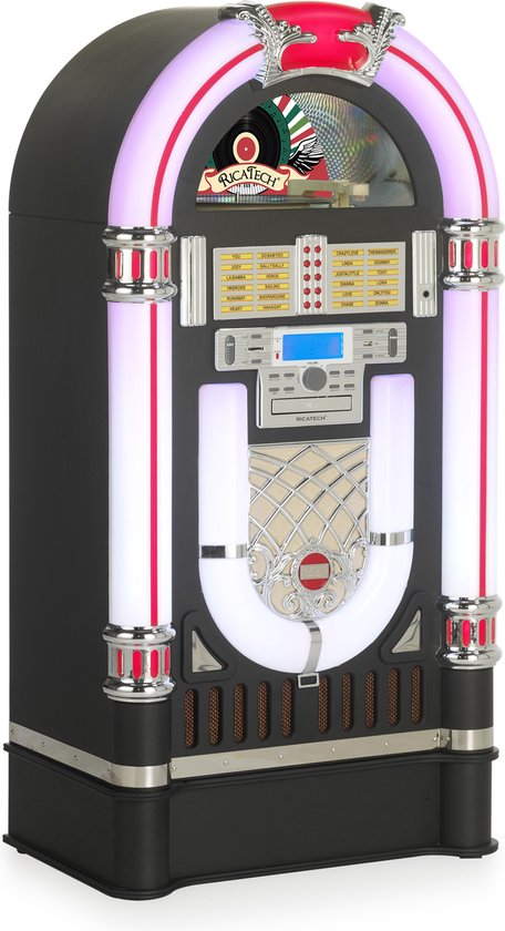 RICATECH RR2000 Full size Classic LED Bluetooth Jukebox | bol