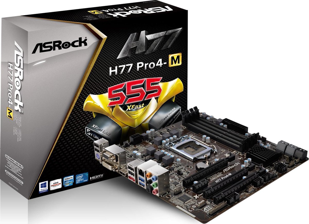 Asrock H77 Pro4-M Intel H77 LGA 1155 (Socket H2) micro ATX | bol.com
