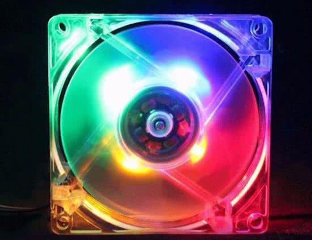 Computer PC ventilator 12V Fan LED 80mm cooler | bol