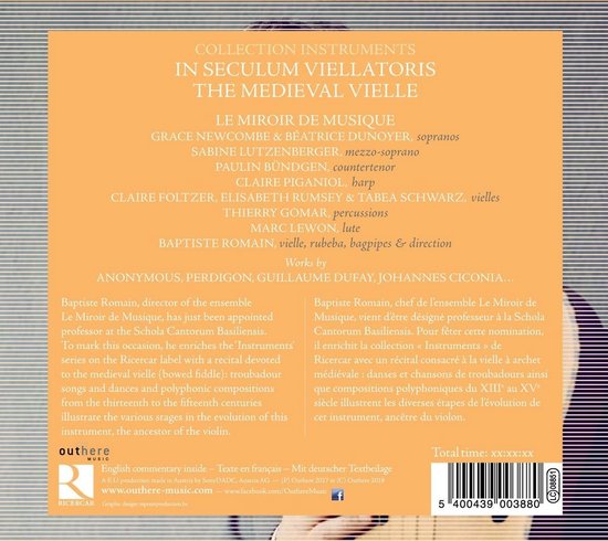 Baptiste Romain, Le Miroir De Musique - In Seculum Viellatoris - The ...