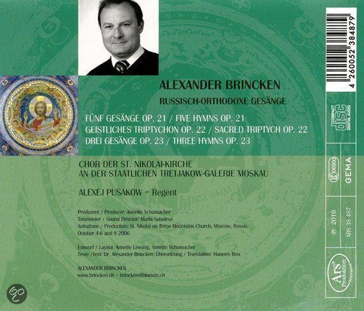 Russisch-Orthodoxe Gesange: Op21-23, A. Brincken | CD (album) | Muziek ...