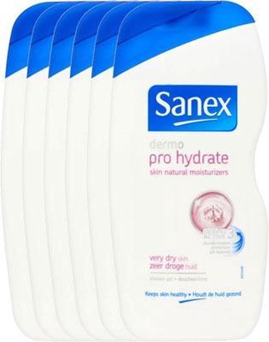 Sanex Pro Hydrate Droge Huid Douchegel 6x 500 ml | bol.com