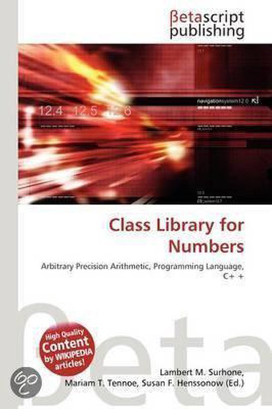 Class Library For Numbers | 9783639943283 | Boeken | bol