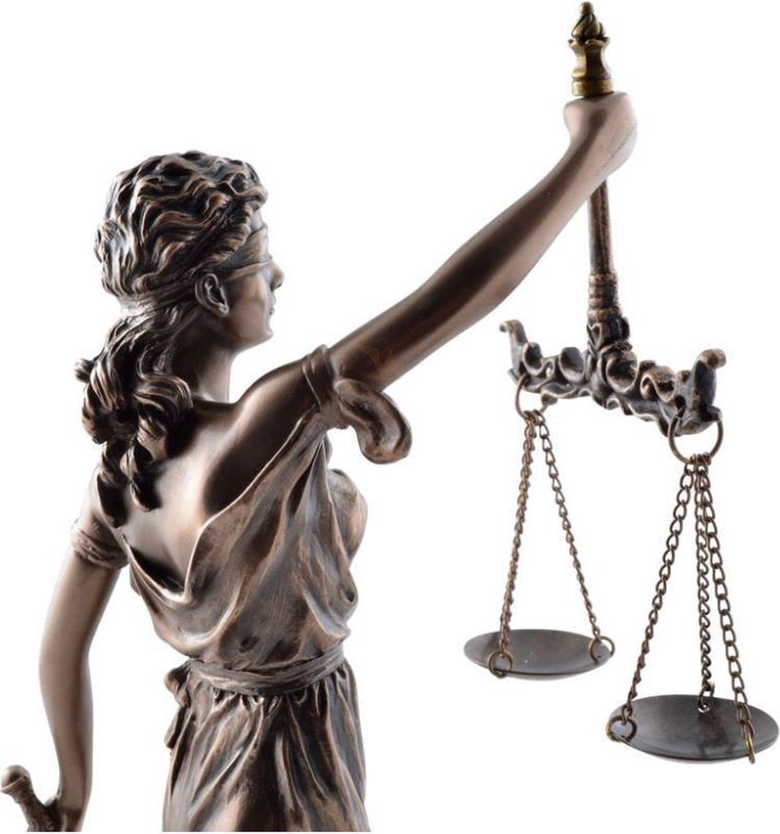 MadDeco - Vrouwe justitia bronskleurig - advocaat - polyresin | bol.com