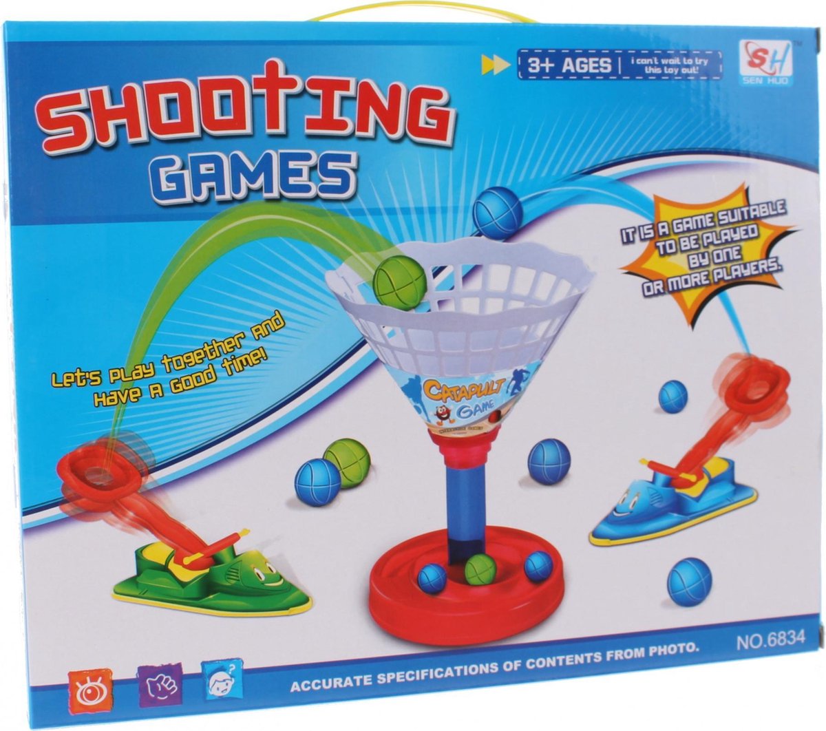 Toi-toys Schietspel Katapult Groen/blauw 13-delig | Games | bol