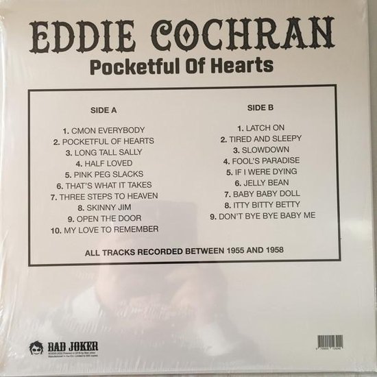Pocketful Of Hearts: Early And Rare Eddie, Eddie Cochran | LP (album ...