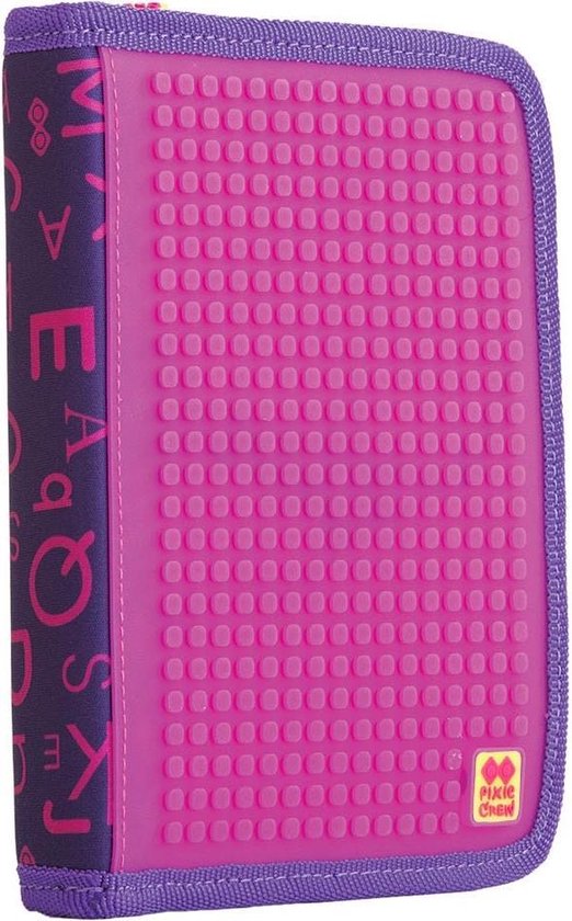 Pixie Crew Etui Met Siliconen Zijkant En Pixels 19 Cm Fuchsia/paars | bol