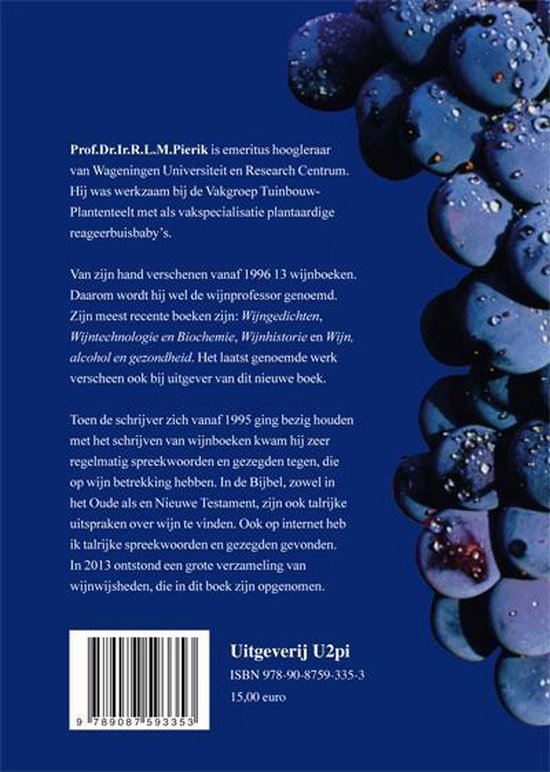 Wijn in spreekwoorden, gezegden en in de Bijbel | 9789087593353 ...