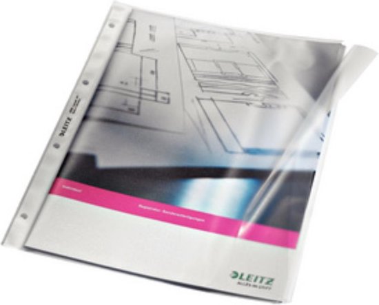 Leitz Premium Showtas met Klep - A4 - 0,13 mm - 50 stuks - Transparant ...