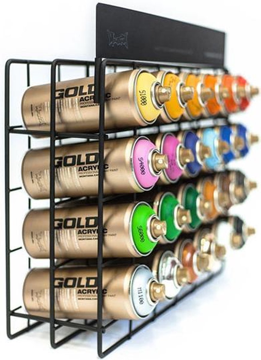 Montana Studio Spuitbussen Opbergrek - Er passen 24 spuitbussen in dit ...