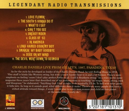 Charlie Daniels Band - Live From Gilley'S | 5207181101310 | Boeken | bol