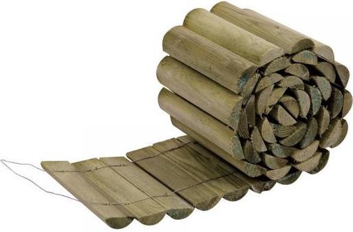 Houten borderrand op rol 180 x 20 cm - set van 2 stuks | bol.com