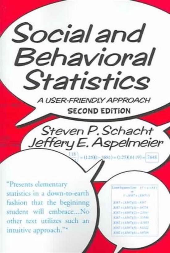 Social and Behavioral Statistics, Steven P. Schacht | 9780813341682 ...